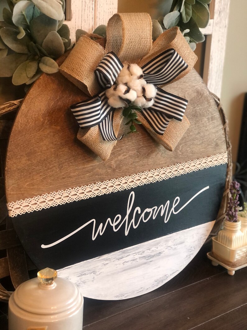 Farmhouse Rustic Wooden Welcome Sign - Etsy