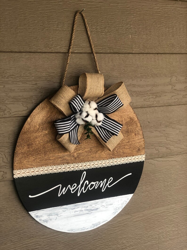 Farmhouse Rustic Wooden Welcome Sign - Etsy