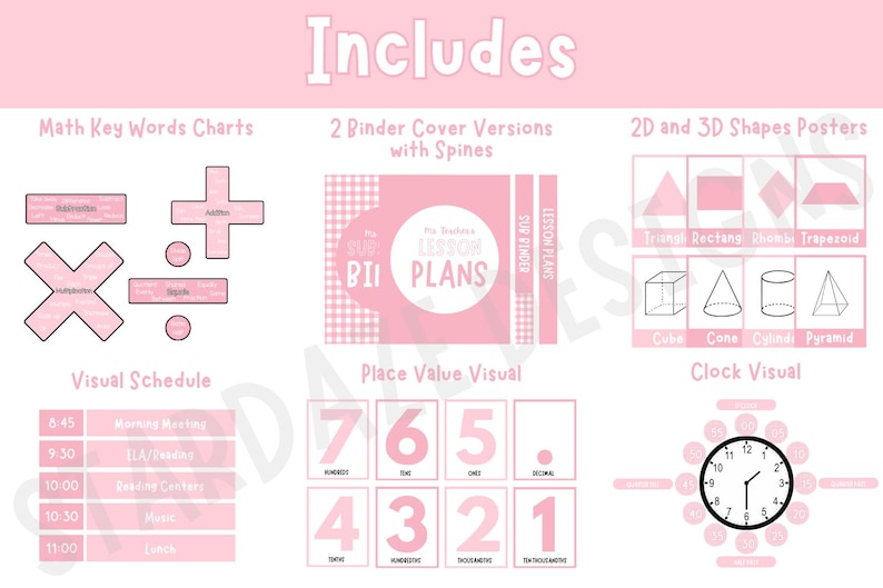 Coquette Classroom Decor Bundle | Editable Canva Template - Etsy