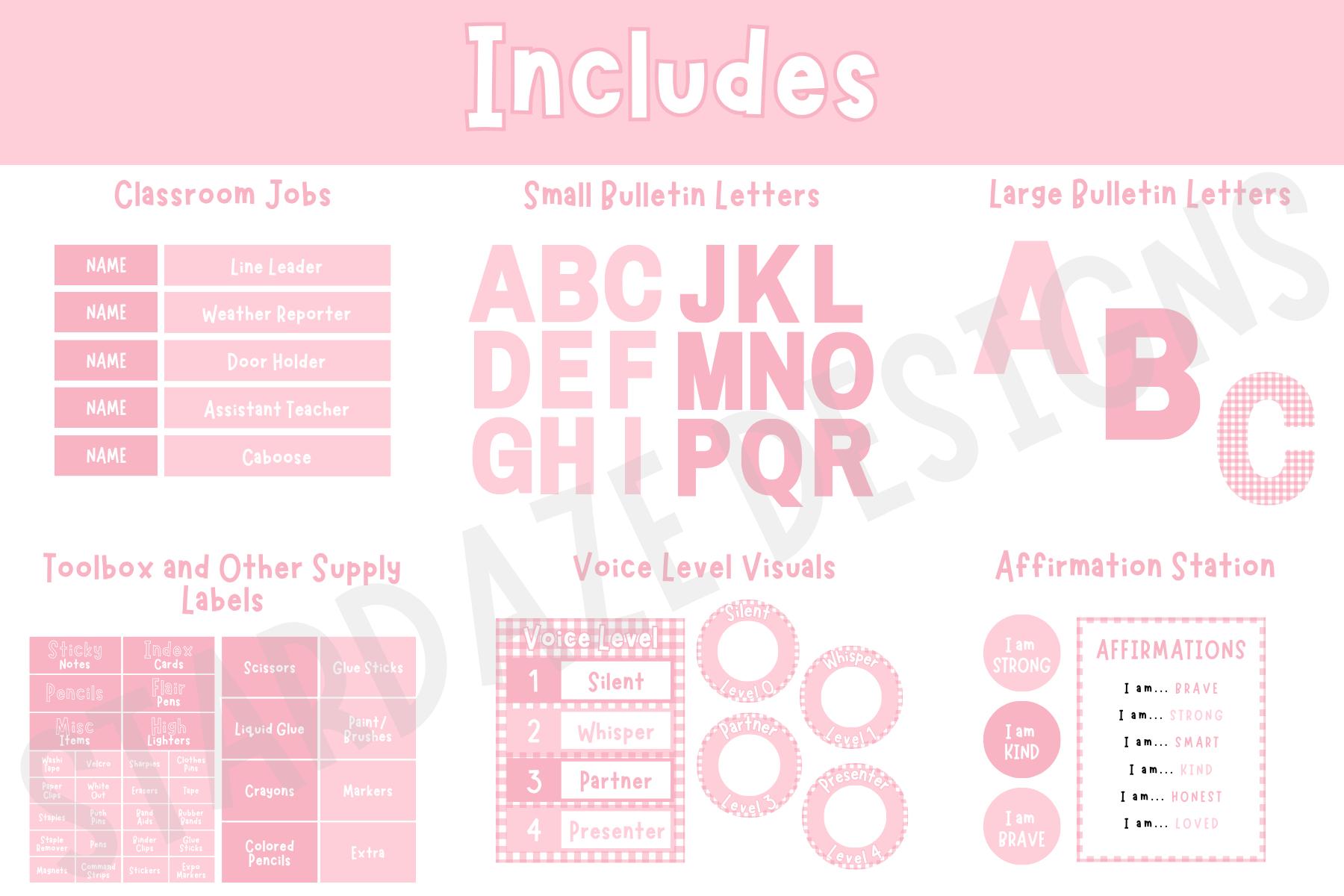 Coquette Classroom Decor | Teacher Resources, Classroom Decor, Editable ...