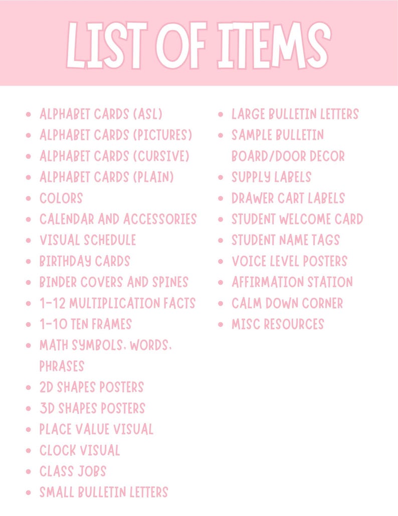 Coquette Classroom Decor | Teacher Resources, Classroom Decor, Editable ...