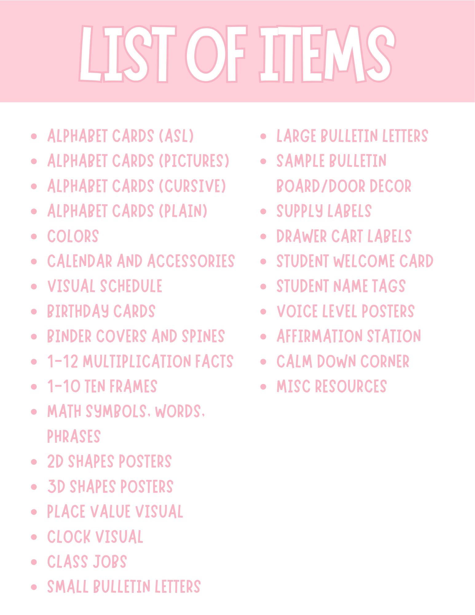 Coquette Classroom Decor | Teacher Resources, Classroom Decor, Editable ...