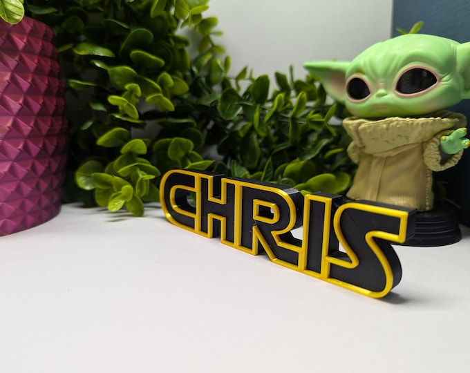 Personalized Name Stand Star Wars Themed Embellished With Your Name ...
