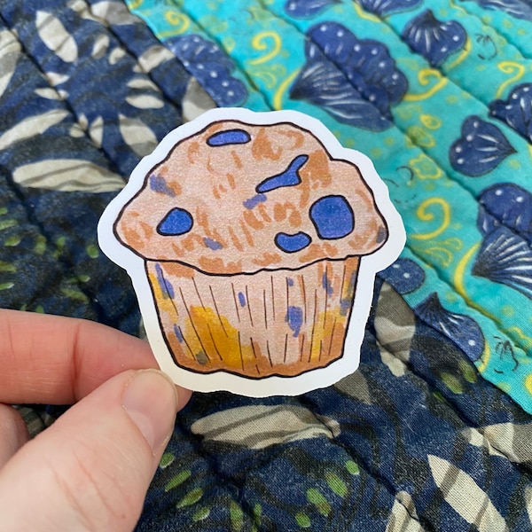Blueberry Muffin Sticker - Etsy