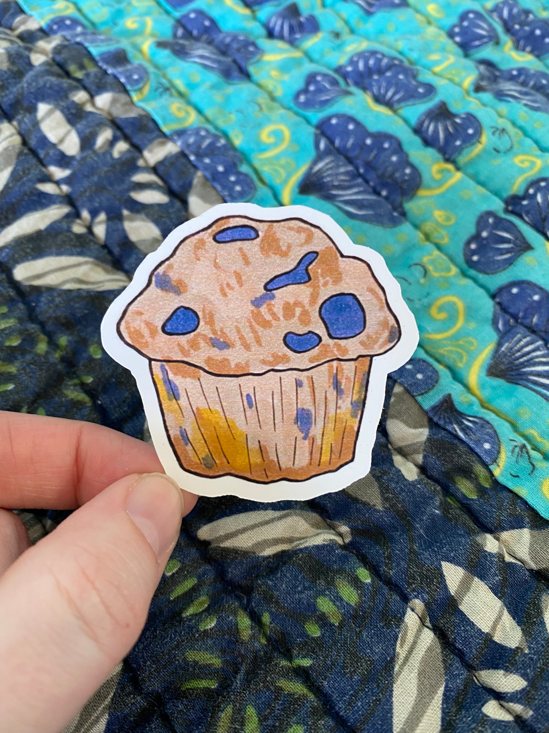 Blueberry Muffin Sticker - Etsy