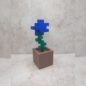 Rose Pixelated Flowers | Minecraft Style Rose | 3D Printed | Custom ...
