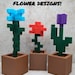 Rose Pixelated Flowers Minecraft Style Rose 3D Printed Custom Color ...