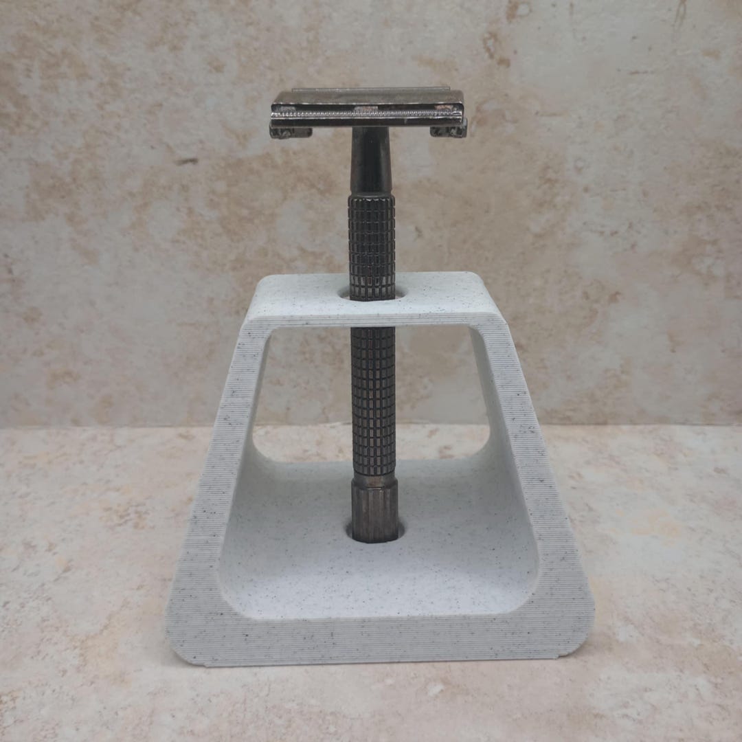 Stylish Safety Razor Holder | Modern Pyramid Stand for Him | Unique 3D ...