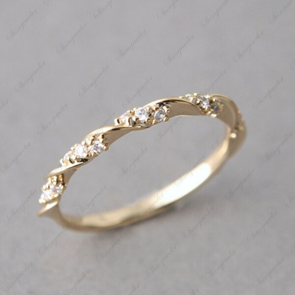 Twisted Wedding Band Women - Etsy