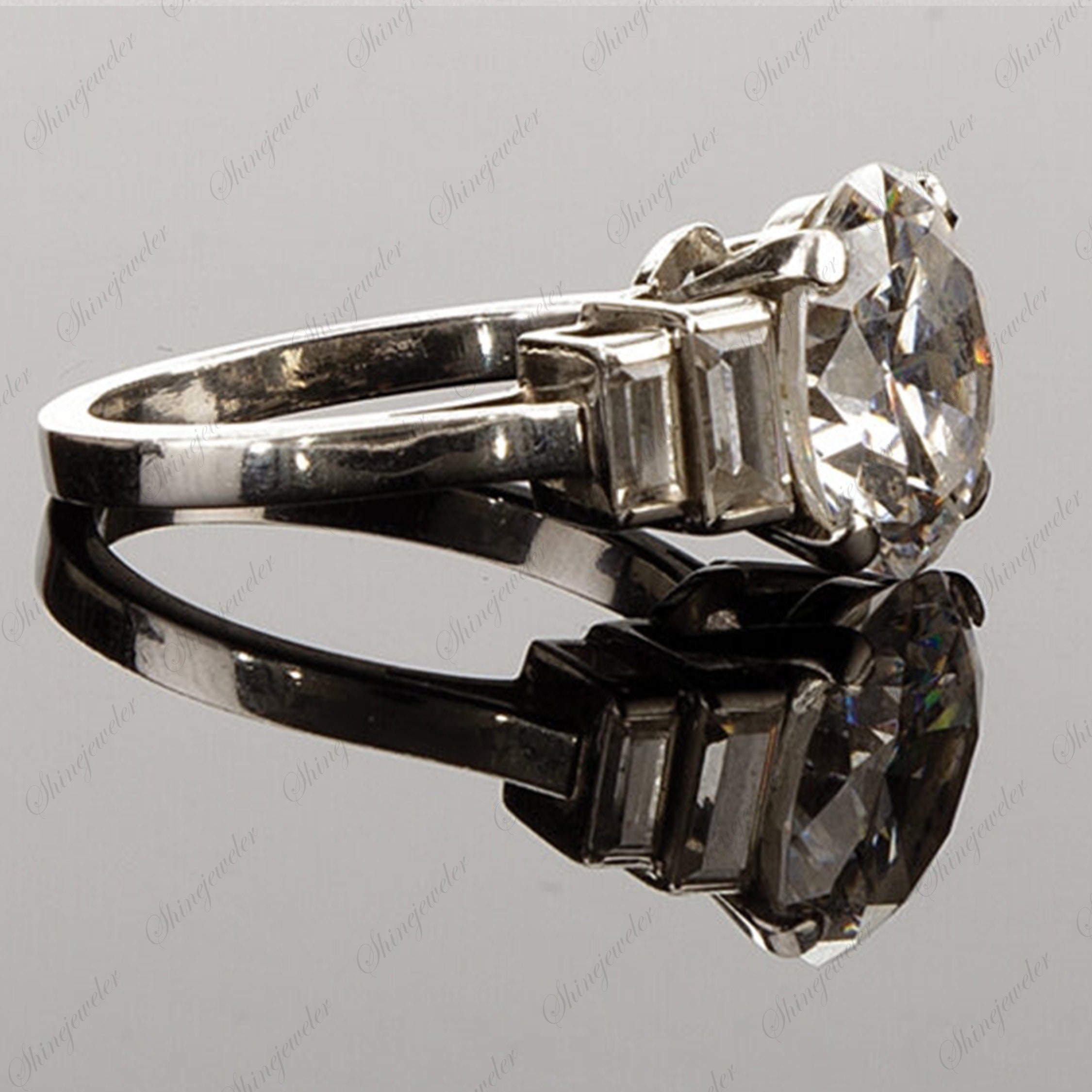 Titanic Engagement Ring Four Prong Titanic Ring 2.5 Ct White - Etsy