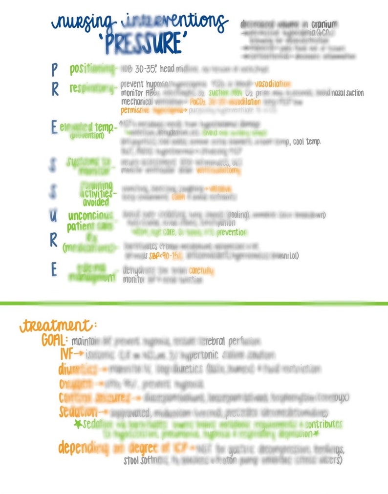 ICP Nursing Guide: Neuro Assessment, Exam Prep Notes - Etsy
