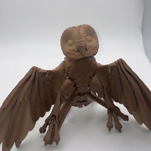 3D Printed Barn Owl Articulated Print Toy Sculpture - Etsy