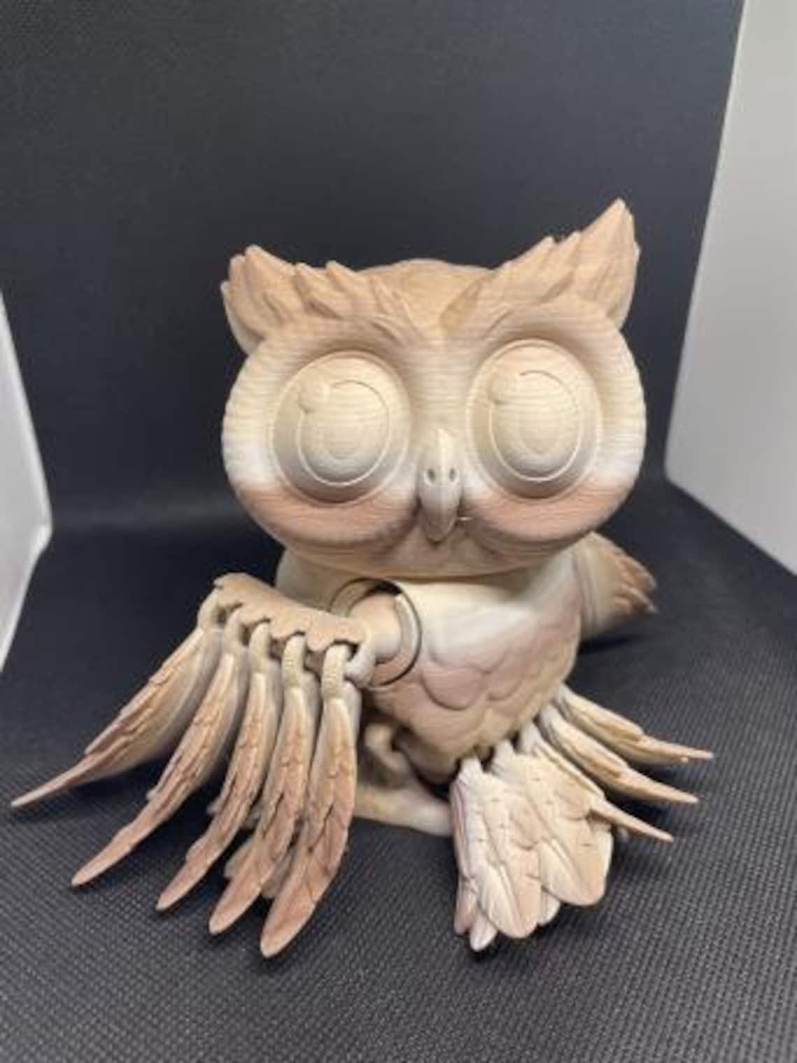 3D Printed Articulated Owl Model by Flexifactory - Etsy