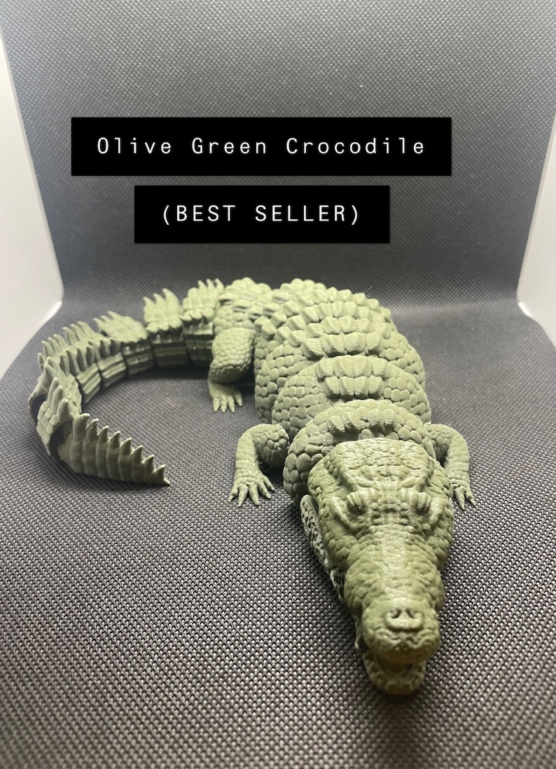 Articulated 3D Printed Crocodile - Etsy