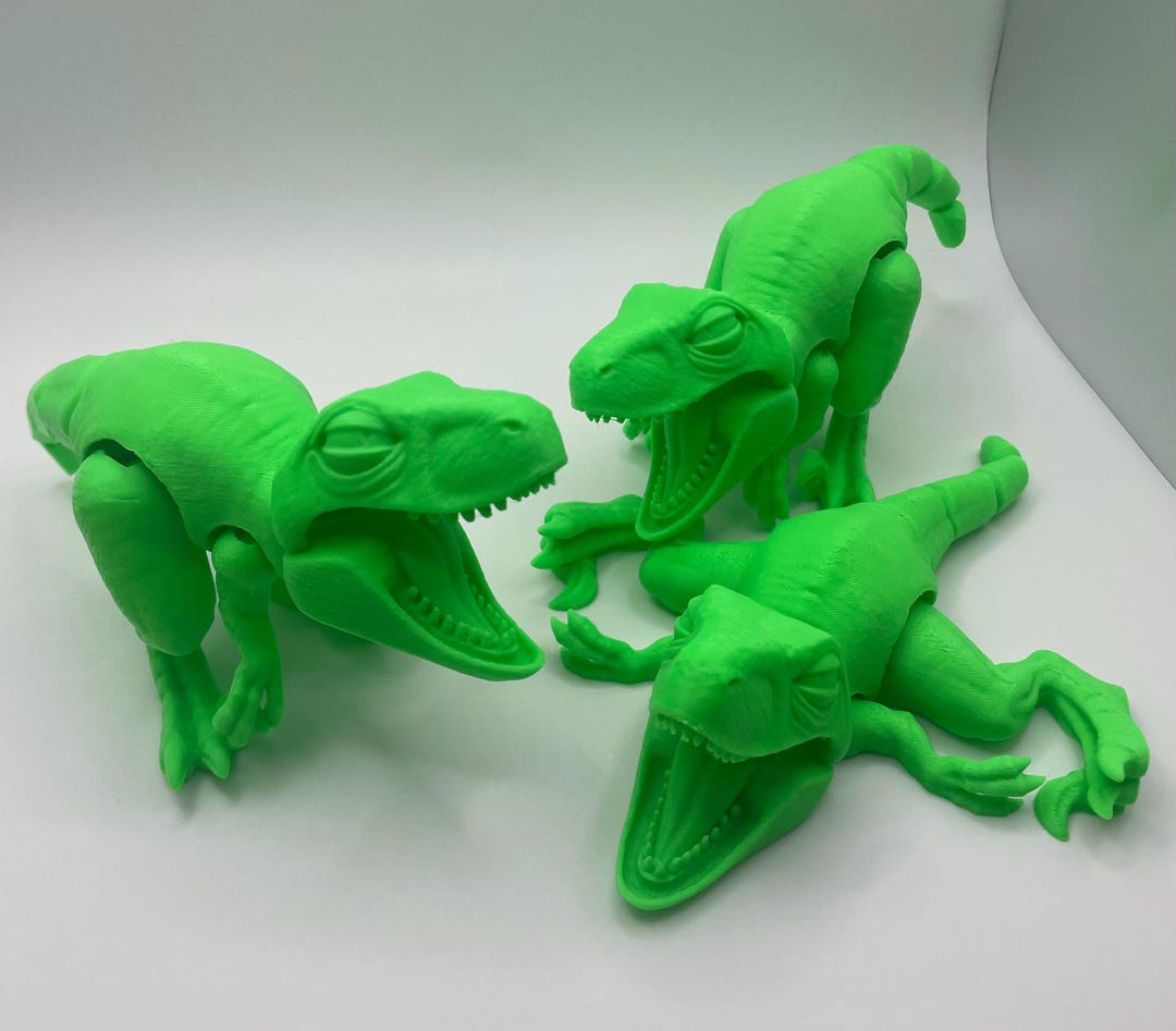 3D Printed Raptor Velociraptor Printed Print Toy Articulate Articulated ...