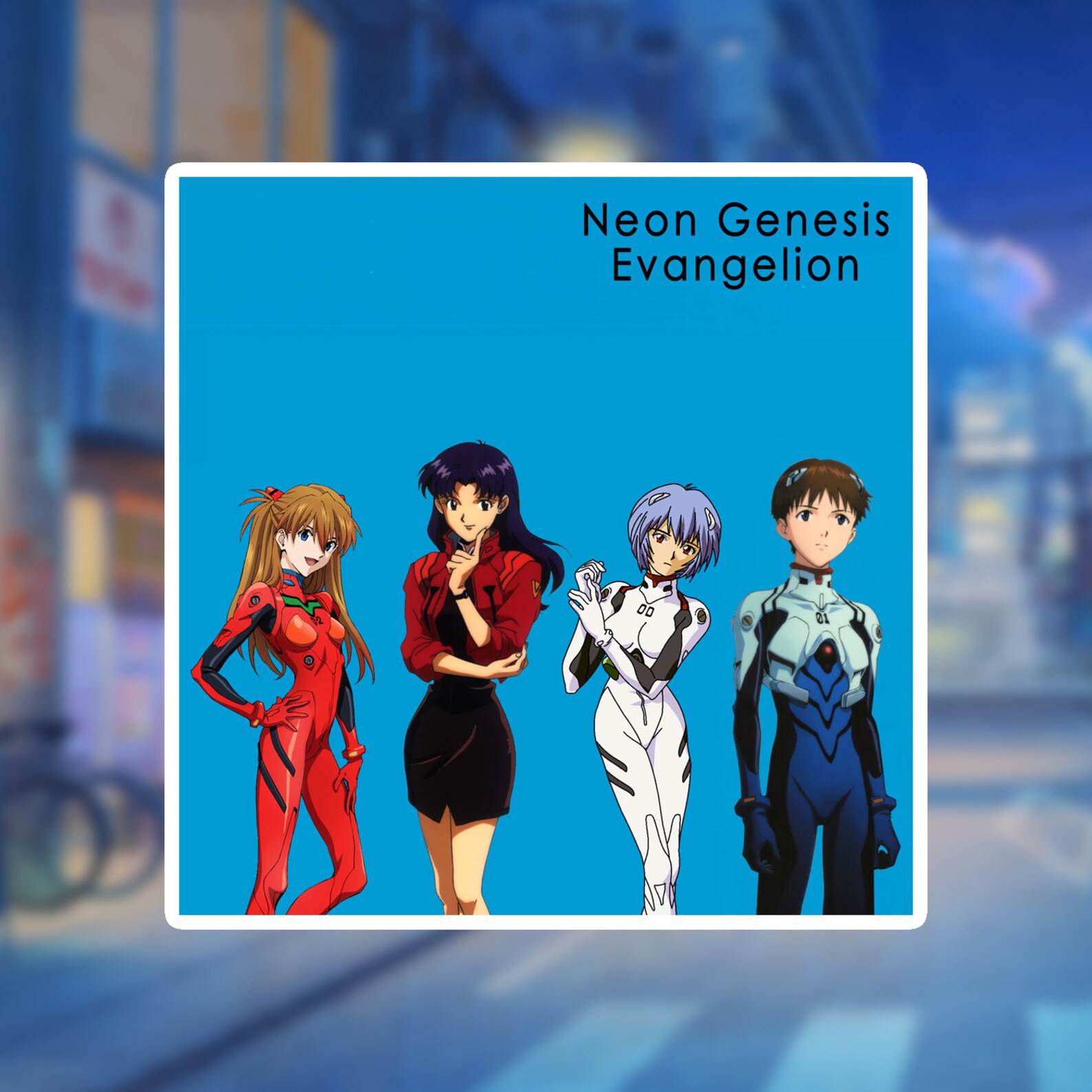 Evangelion Weezer Sticker - Etsy