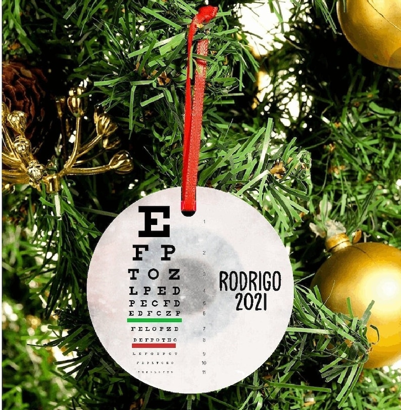 Snellen Chart Ornament, Eye Chart, Optometry, Gift for Optometrist ...