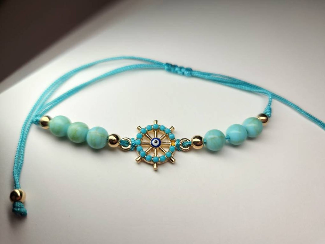 Mal De Ojo Bracelet Teal Mal De Ojo Bracelet Handmade Teal - Etsy