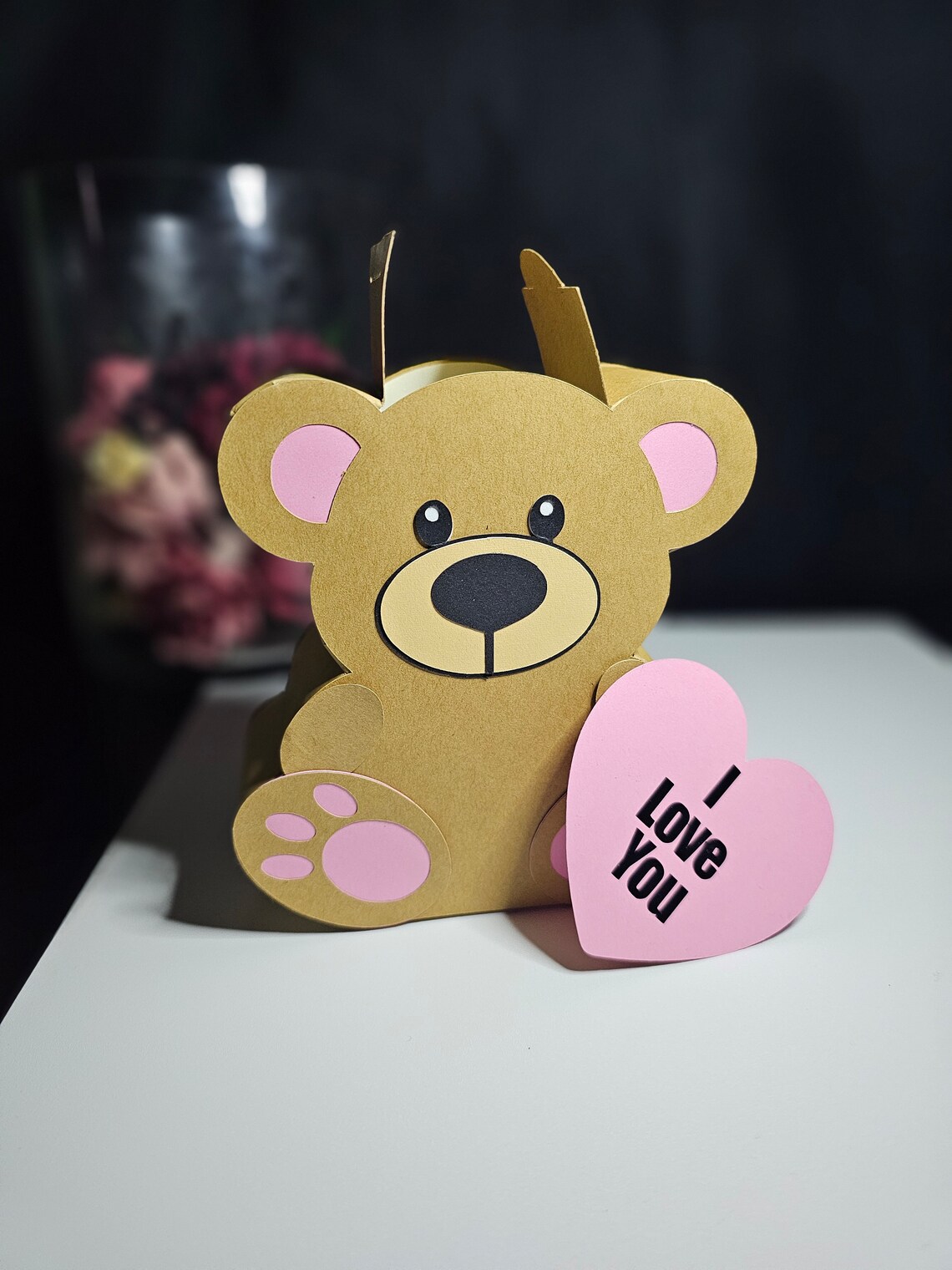 Valentines Day Teddy Bear Heart Treat Box SVG & PNG - Adorable DIY for ...
