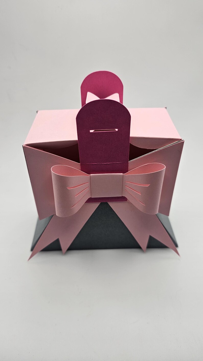 3D Bow Box SVG Gift Box Template | Coquette Pinkmas Favor Box | Cricut ...