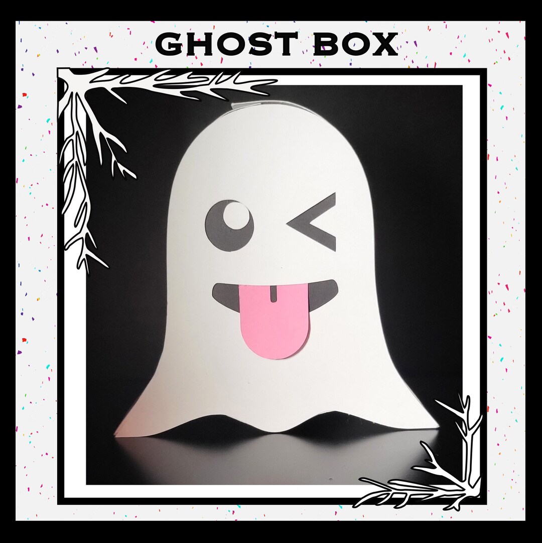 Spooky Halloween Ghost Gift Box SVG & PNG Files DIY Trick or Treat Box ...
