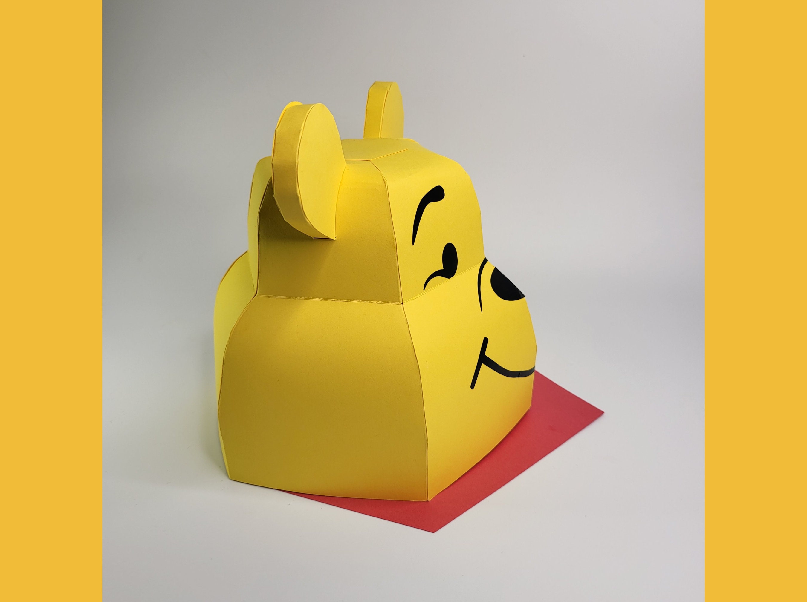 3D Yellow Bear Box SVG/ PNG Digital Download File. Assembly ...