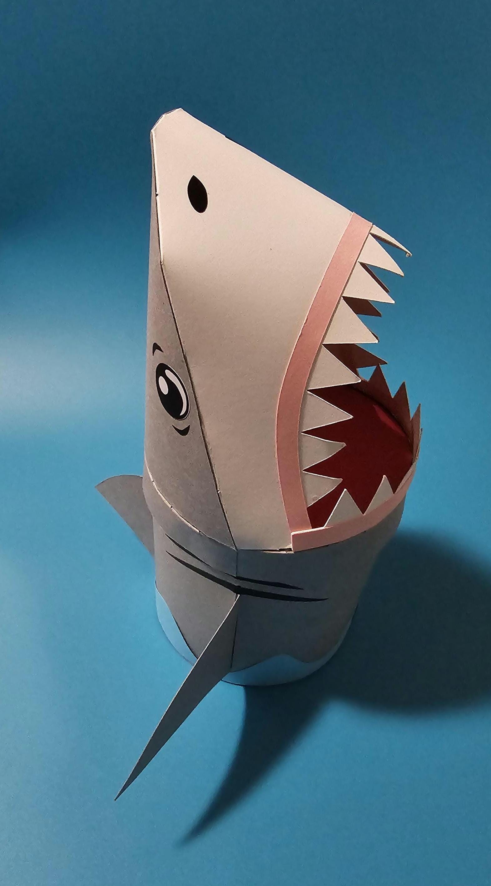 Shark Head 3D SVG Digital Download File. Assembly Instructions W/ Pics ...