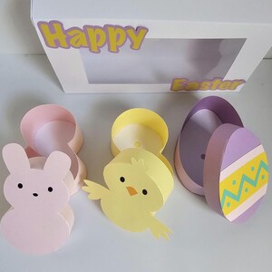 Easter Candy Box SVG/ PNG Digital Download. 3D Bunny, Chick & Egg ...