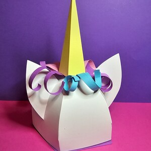 DIY Unicorn Head Gift Box SVG & PNG - Perfect for Kids' Parties ...