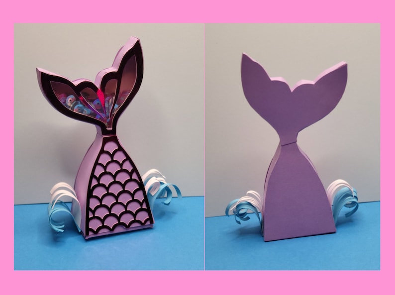 Mermaid Tail Shaker Box: SVG & PNG Digital Download - Etsy Canada