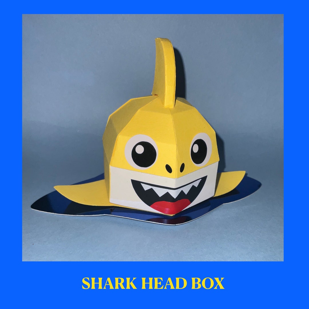 Shark Head 3D Box SVG/ PNG Digital Download File. Assembly Instructions ...