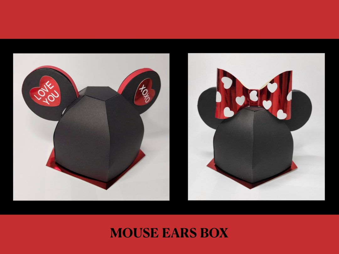 3D Mouse Ears Valentine Gift Box SVG PNG (digital Download) - Etsy