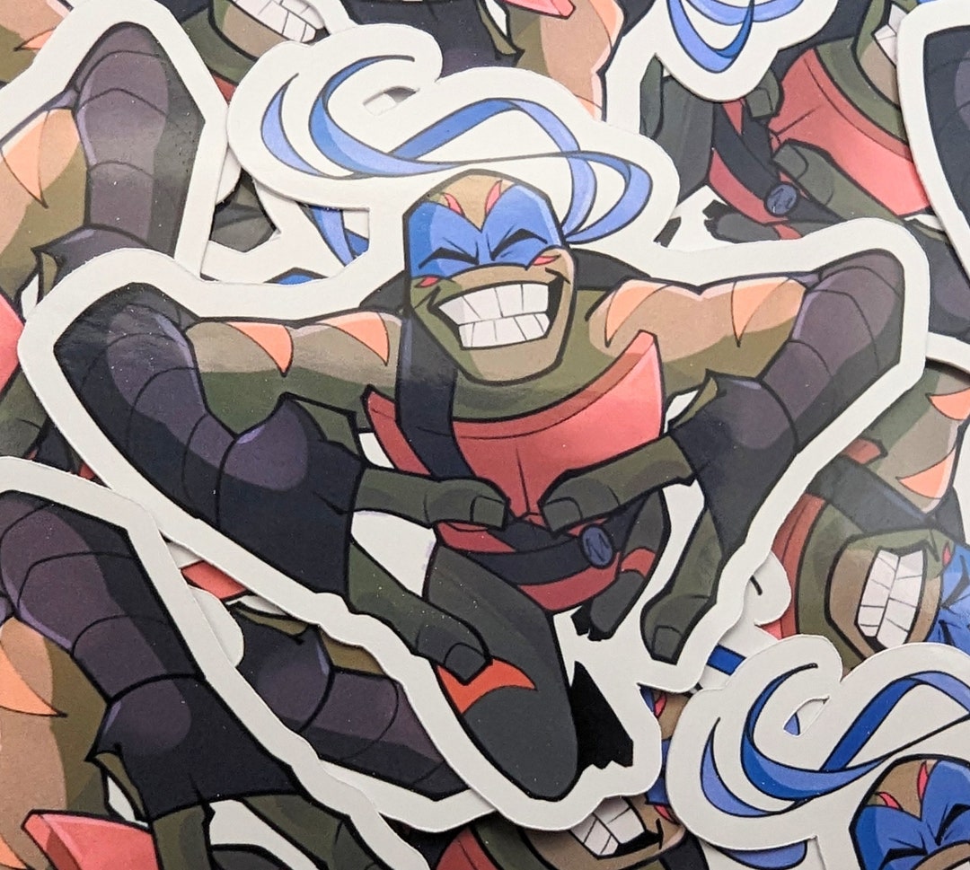 Turtle Fighter Leonardo Sticker - Etsy