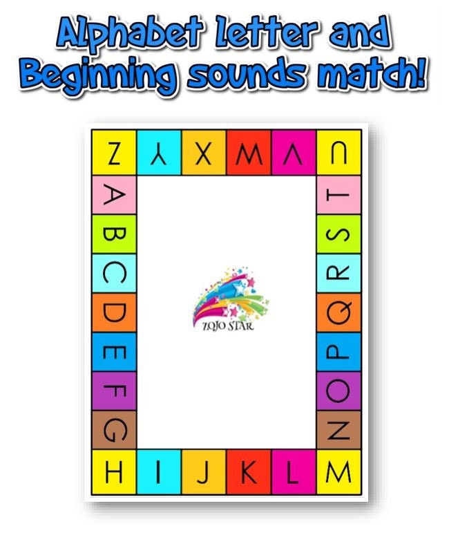 Alphabet Letter and Beginning Sounds Match - Etsy