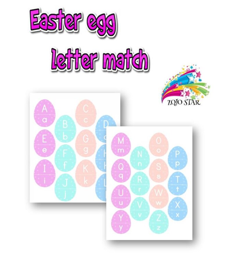 Easter Egg Letter Match - Etsy