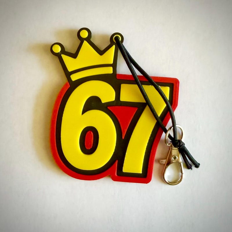 Number 67 Necklace - Etsy