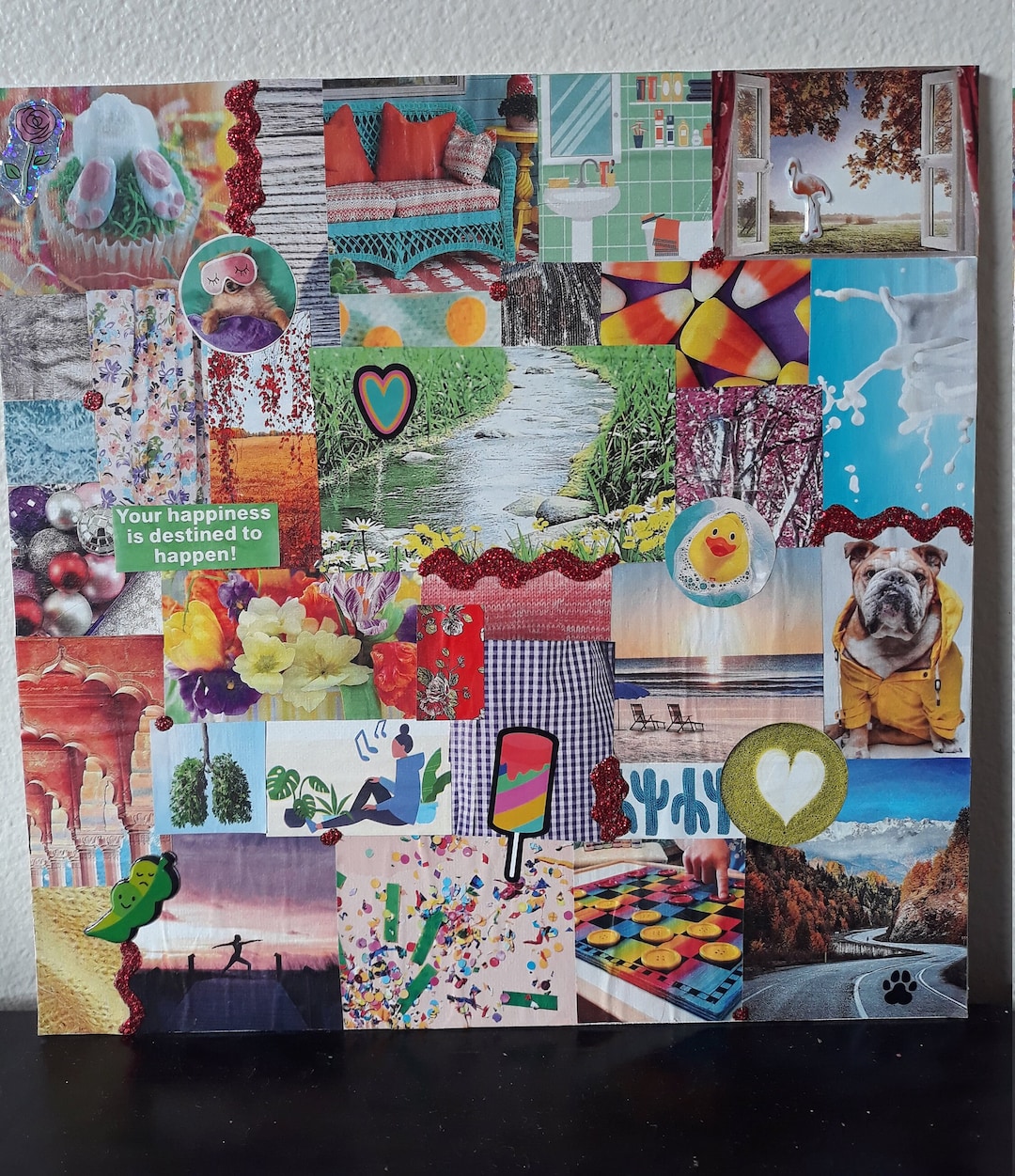 Happiness Collage Art - Etsy