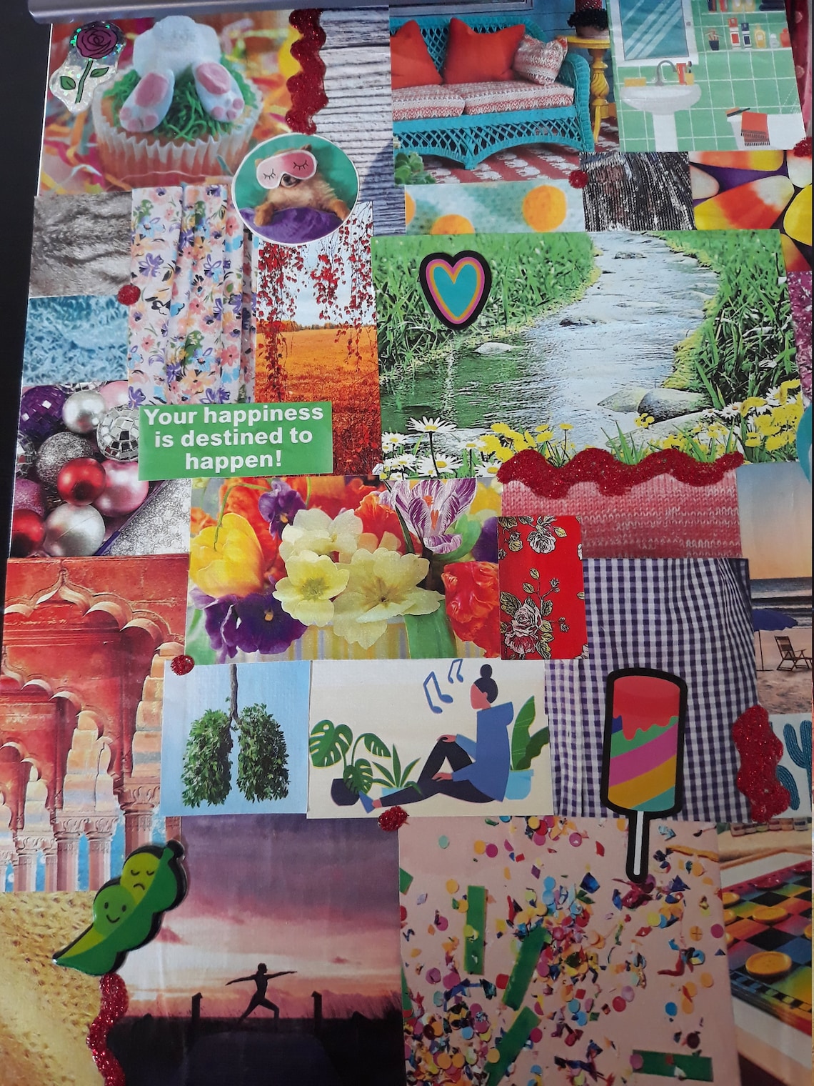 Happiness Collage Art - Etsy