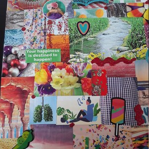 Happiness Collage Art - Etsy