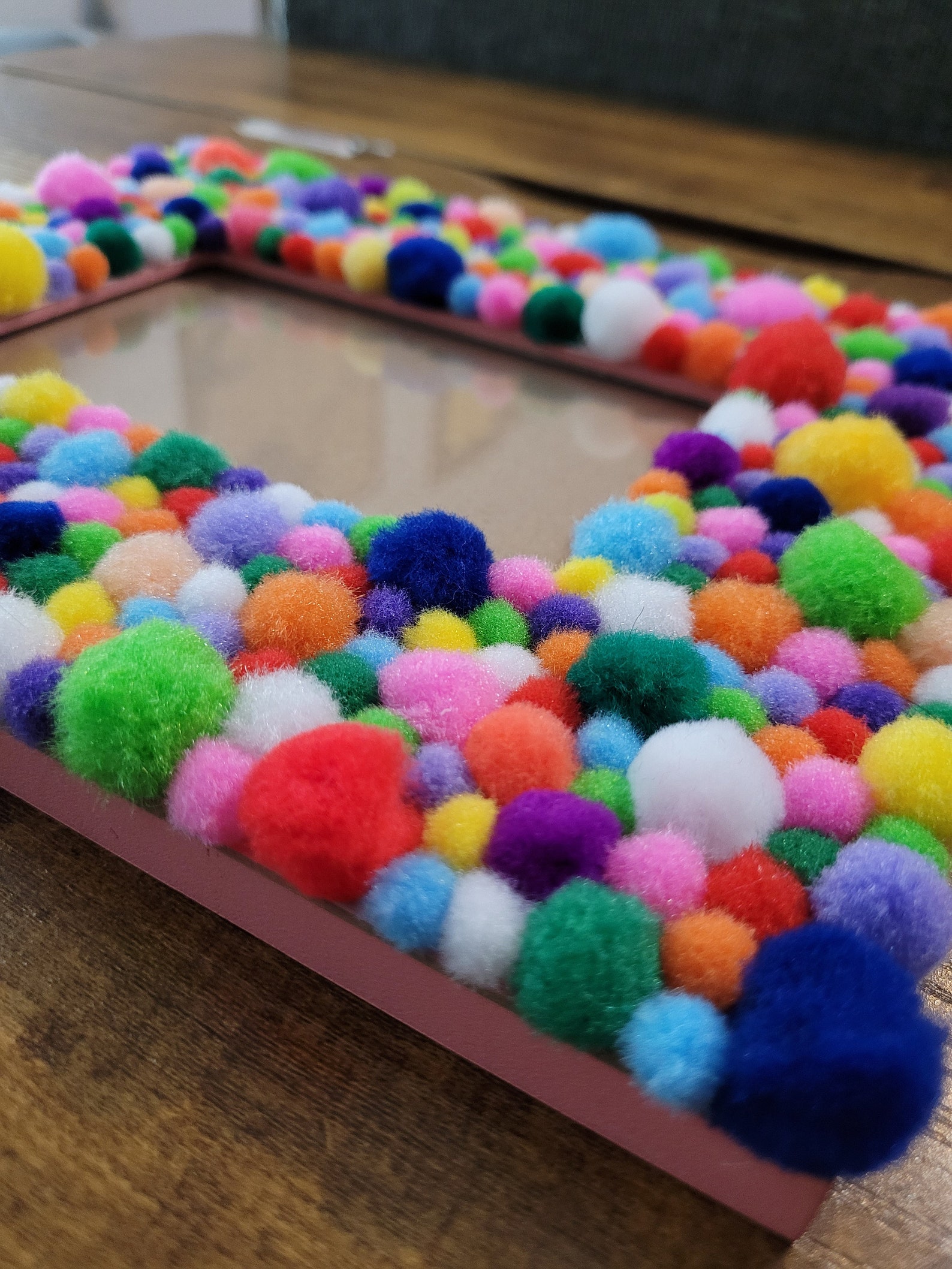 Pom Pom Picture Frame - Etsy