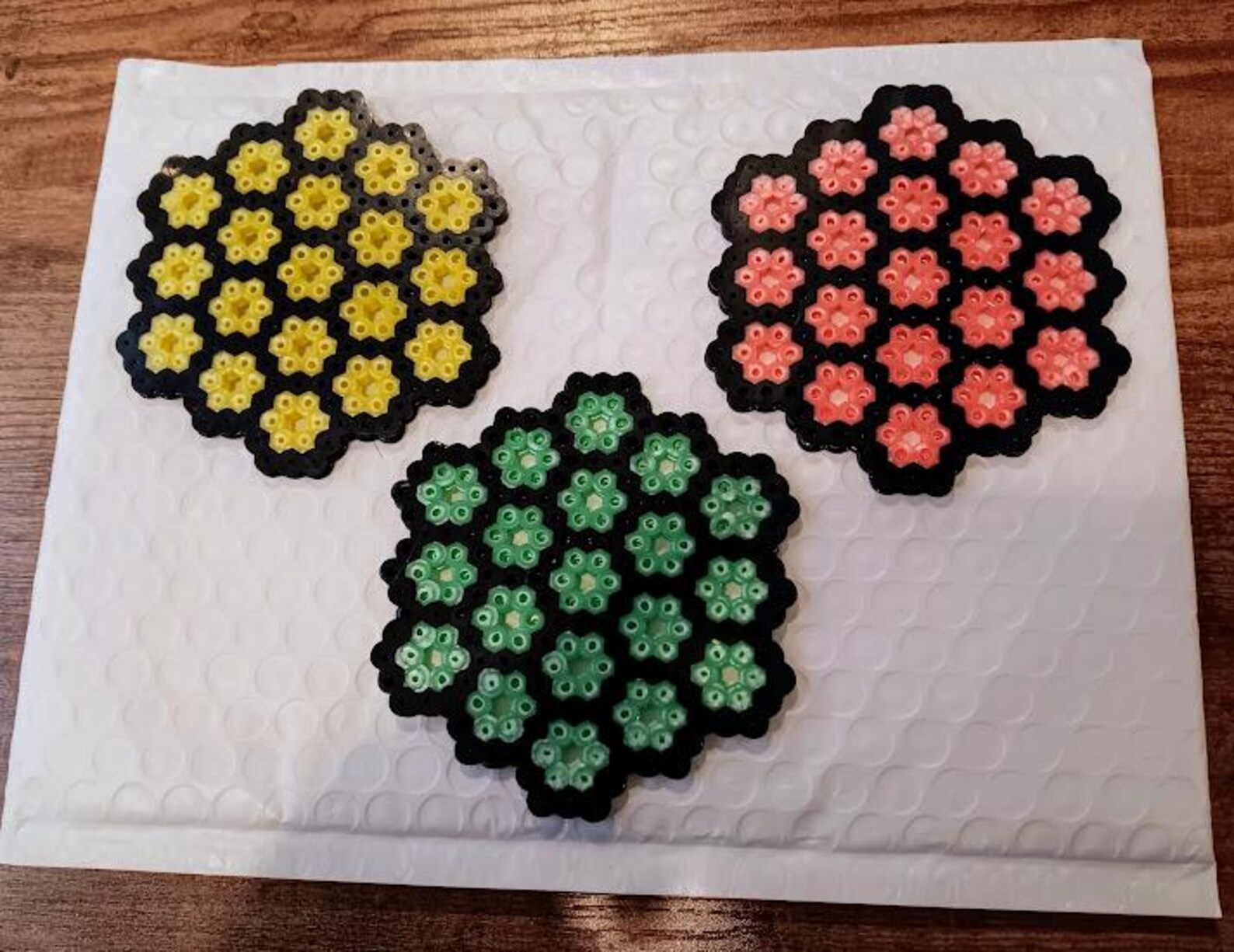Set of 3 Perler Bead Coasters - Etsy