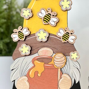 Honey Bee Gnome Shelf Sitter Glowforge SVG Digital Laser Cut File ...