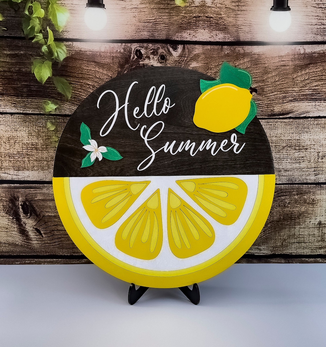 Hello Summer Lemon Door Hanger Sign SVG Glowforge Laser Cut | Etsy