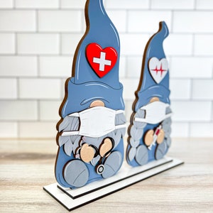 Nurse Gnomes Shelf Sitter Glowforge Digital SVG Laser Cut File Health ...