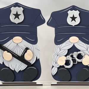 Police Gnome Shelf Sitter Glowforge SVG Digital Laser Cut File First ...