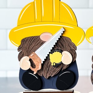 Construction Worker Builder Gnome Shelf Sitter Glowforge SVG Digital ...