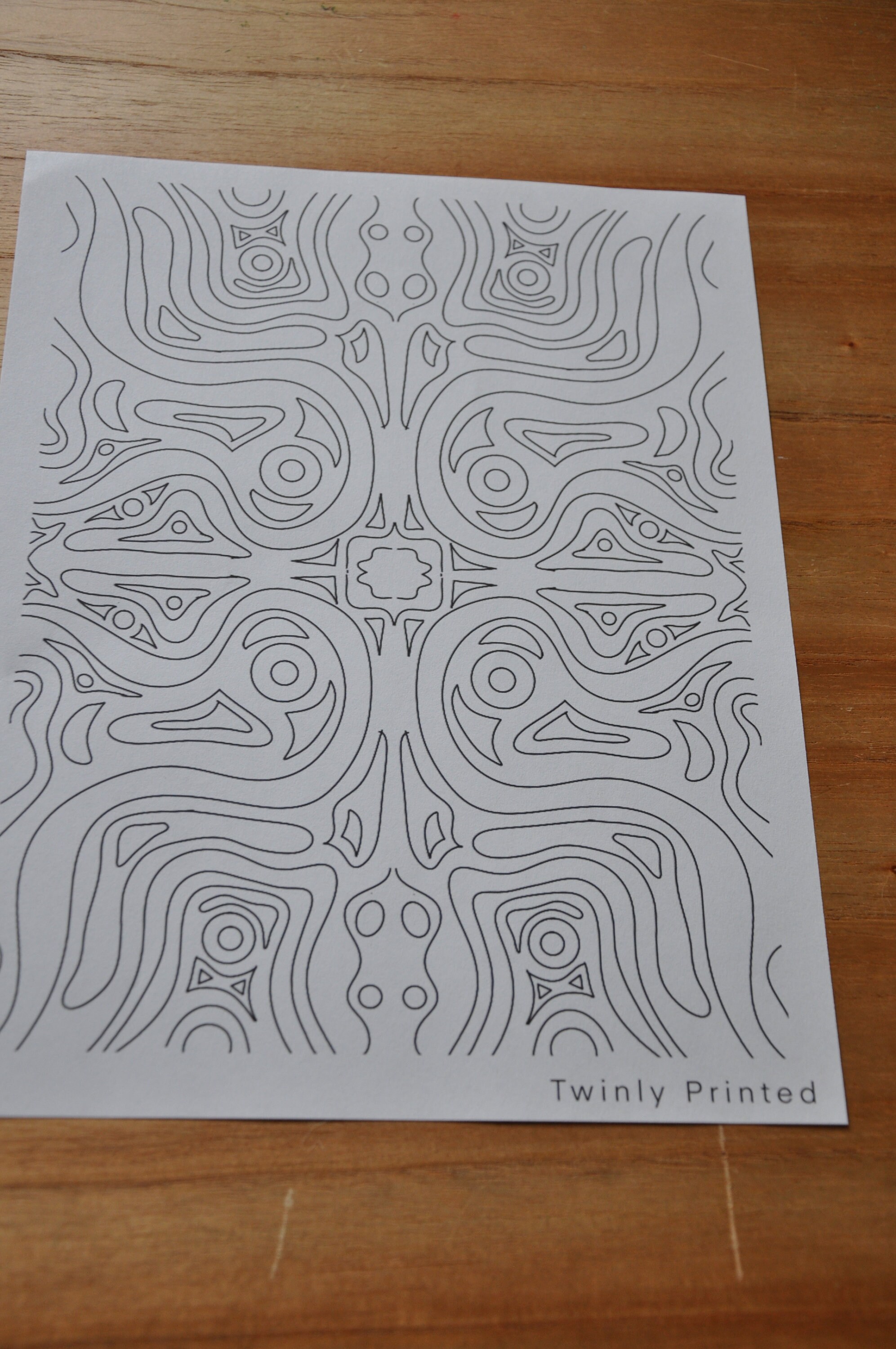 Printable Squiggle Abstract Coloring Page - Etsy