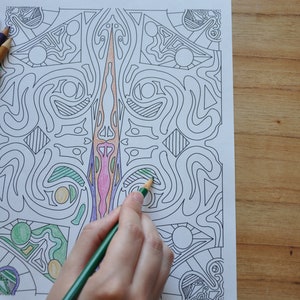 Printable Abstract Design Coloring Page - Etsy