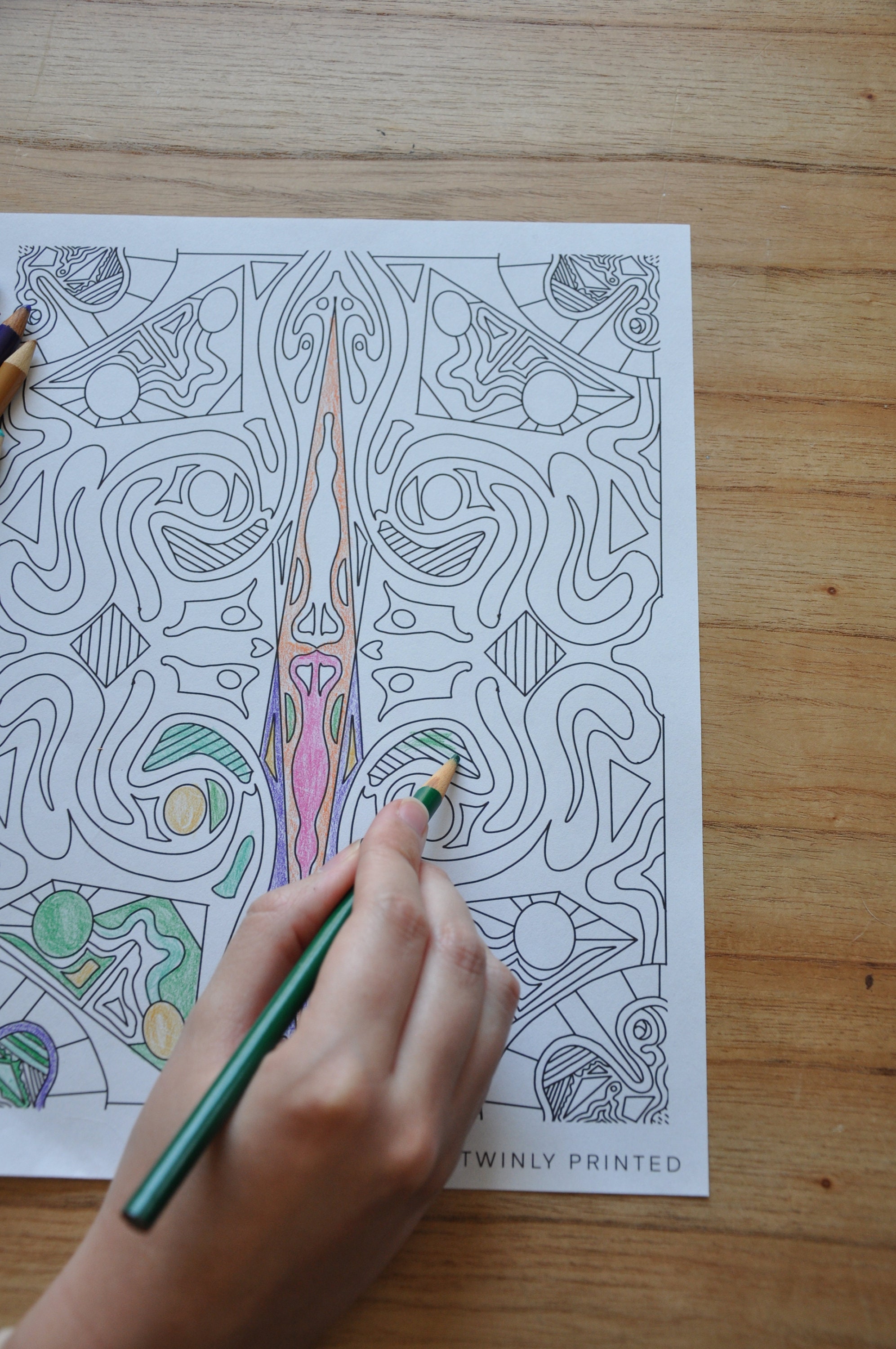 Printable Abstract Design Coloring Page - Etsy