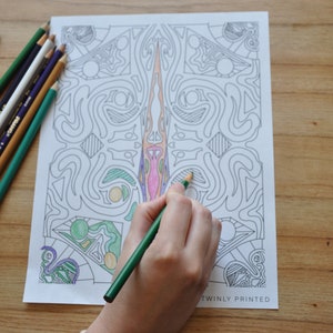 Printable Abstract Design Coloring Page - Etsy